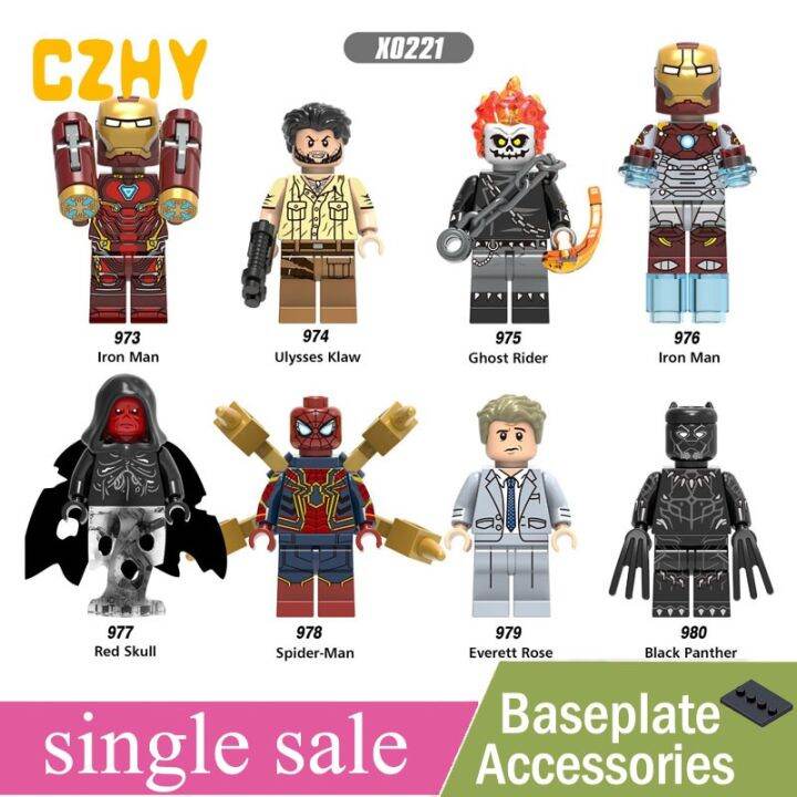 Ghost Rider Bricks Mini Figure Minifigures Super Heroes Educational ...