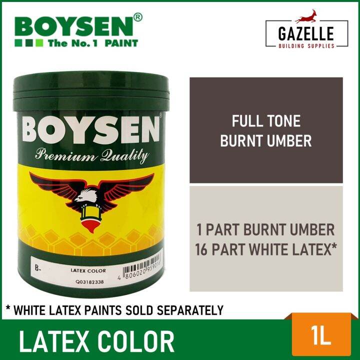 Boysen Latex Color Full Tone Burnt Umber - 1L | Lazada PH