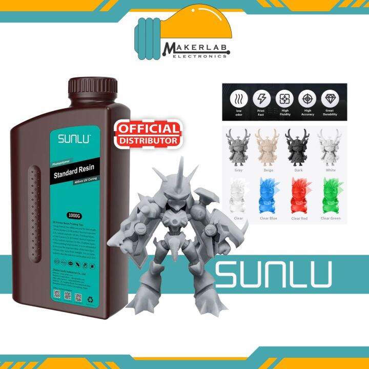 SUNLU Standard 1KG Photopolymer Resin 405nm UV Curing SLA 3D Printer ...