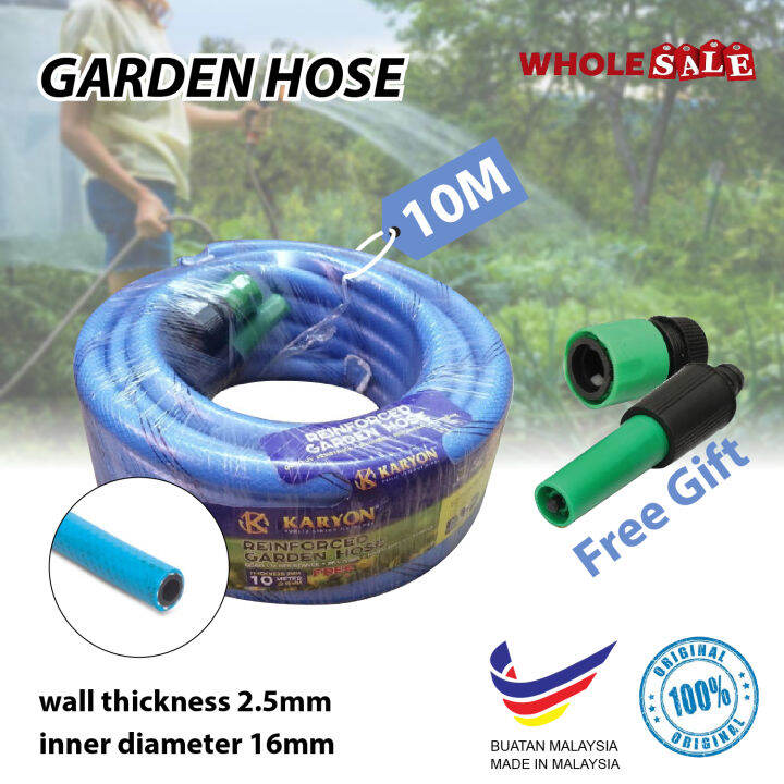 KARYON Reinforced PVC Garden Net Hose Flexible Pipe Anti Twist / Getah ...