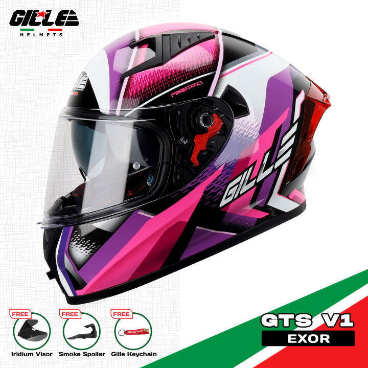 Gille Helmet 135 GTS V1 EXOR Motorcycle Helmets Full Face Dual Visor ...