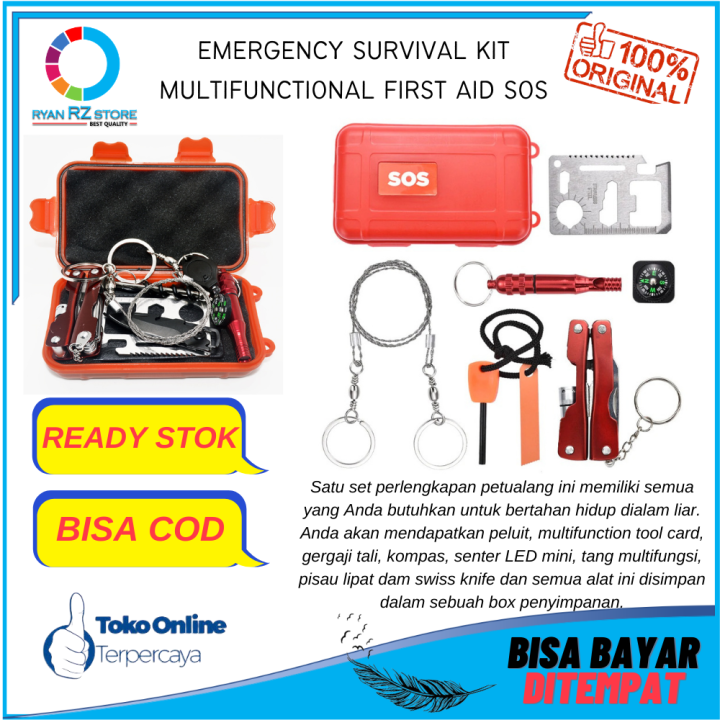PROMO - 1 Set Alat Bertahan Hidup Alam Bebas / 1 Set Peralatan Lengkap Survival Kit ...