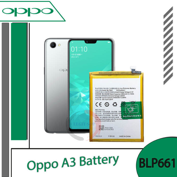 Original OPPO A3 Battery , Model: BLP661 (3400mAh) Original Equipment ...