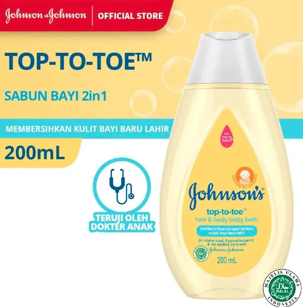 Johnsons top to toe baby wash 200mL | Lazada Indonesia