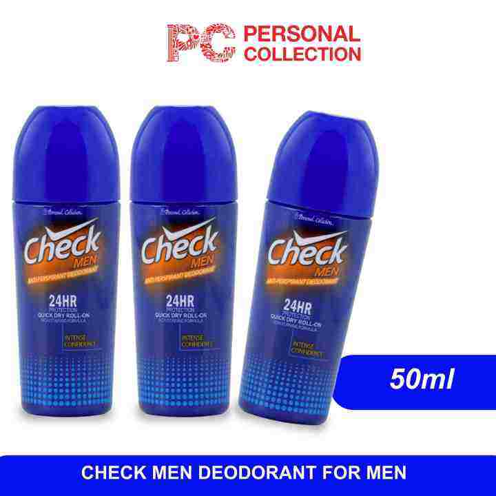 PERSONAL COLLECTION CHECK ANTI-PERSPIRANT ROLL-ON DEODORANT MEN 50mL ...