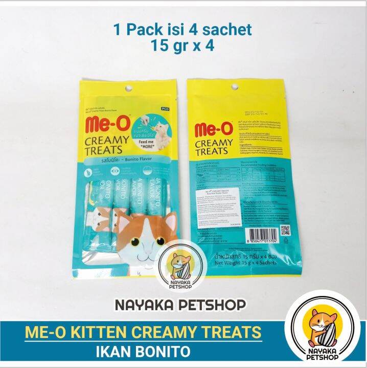 Meo Creamy Ikan Bonito 60 gr Treats Cat Food Cemilan Snack Kucing | Lazada Indonesia