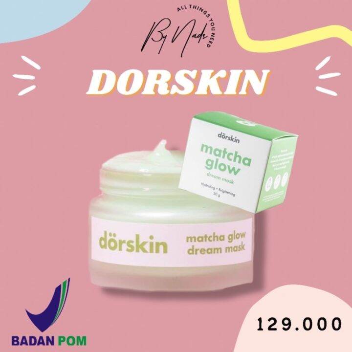 [READY] DORSKIN MATCHA GLOW DREAM MASK SKINTIFIC MOISTURIZER CERAMIDE ...
