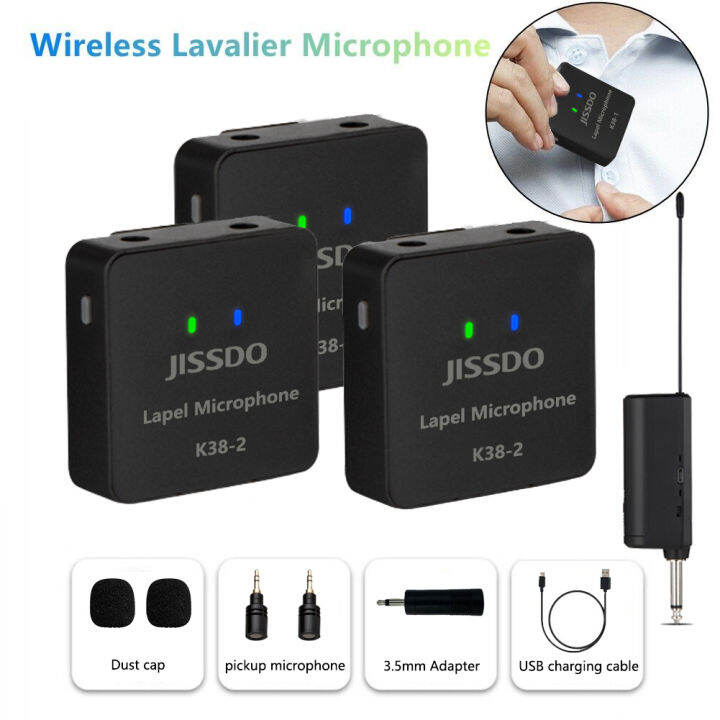 JISSDO Lavalier Wireless Microphone K38 lapel mic for conferences ...