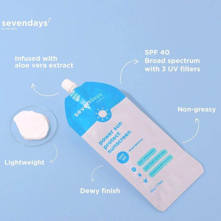 SEVENDAYS Power Sun Protect Sunscreen SPF 40 50g SACHET | Lazada PH