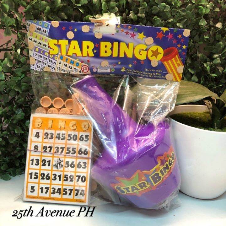 Hot vqph56 COD‼️ Star Bingo Set with Card and Numbers Game Set | Lazada PH