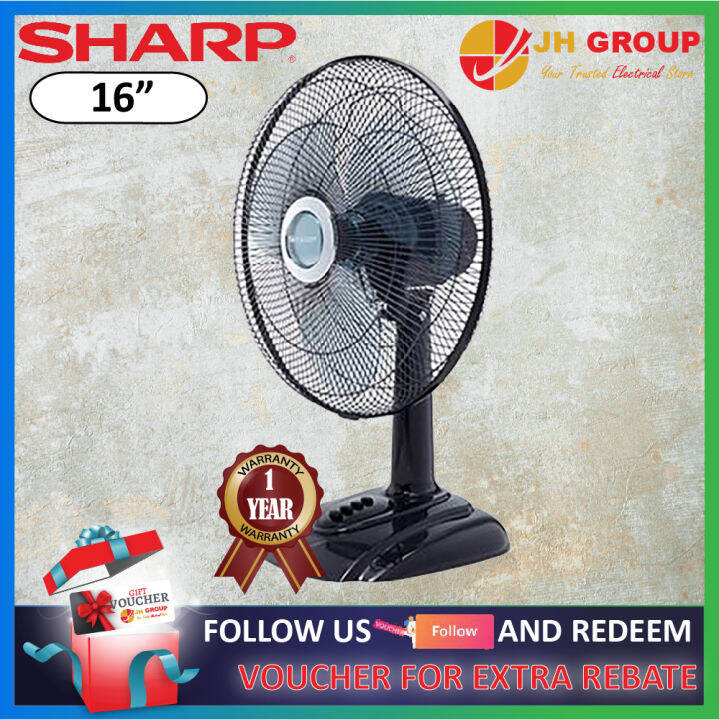SHARP 16 INCH TABLE FAN PJT169GY GREY KIPAS MEJA | Lazada