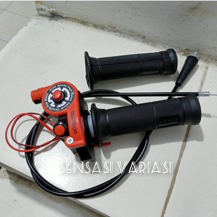 GAS SPONTAN BUNGBON WARNA PLUS HANDGRIP SATU KABEL DAN SAKLAR STARTER ...