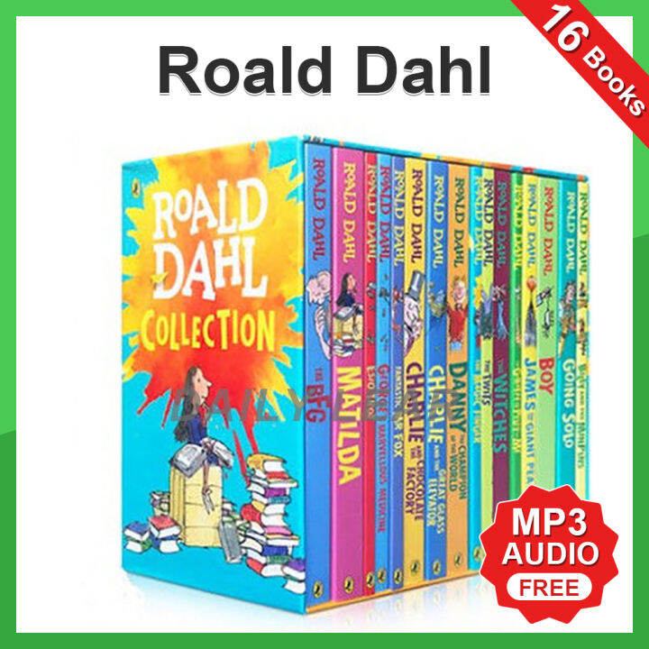 16 Books/Set Roald Dahl Collection Children's Literature English ...