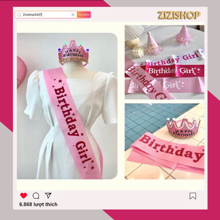 Băng rôn Happy Birthday, dây đeo chéo sinh nhật sang chảnh, Happy ...