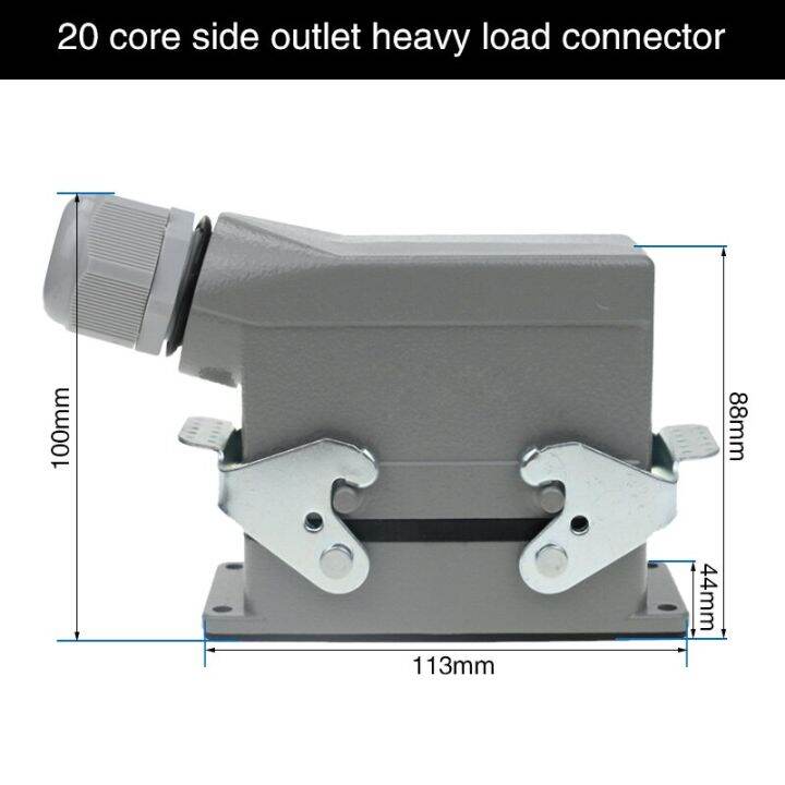 Rectangular Heavy Duty Connector HDC-HE4 6 10 16 20 24 32 48 Core Pin ...