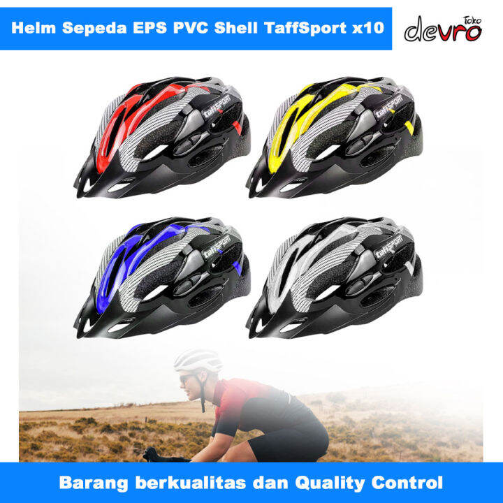 Helm Sepeda Cycling Helmet Eps Foam Pvc Shell Taffsport X10