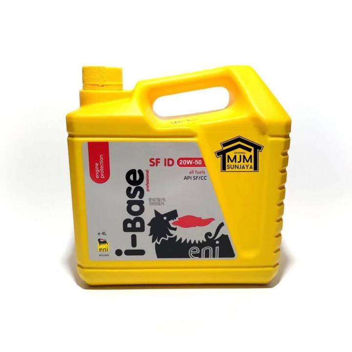 Oli Mesin Mobil AGIP ENI I-BASE SAE 20W-50 Bensin Diesel Lisensi Italia ...