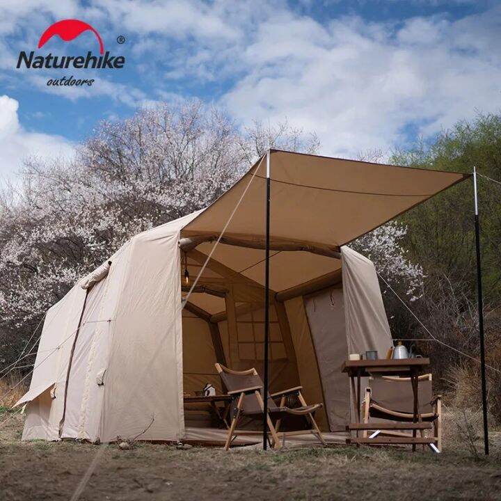 Naturehike 12X เป่าลมสำหรับพื้นที่ขนาดใหญ่กลางแจ้งกันน้ำเต้นท์กันแดดชายทะเลเดินเขาเดินทางผ้าฝ้าย ...