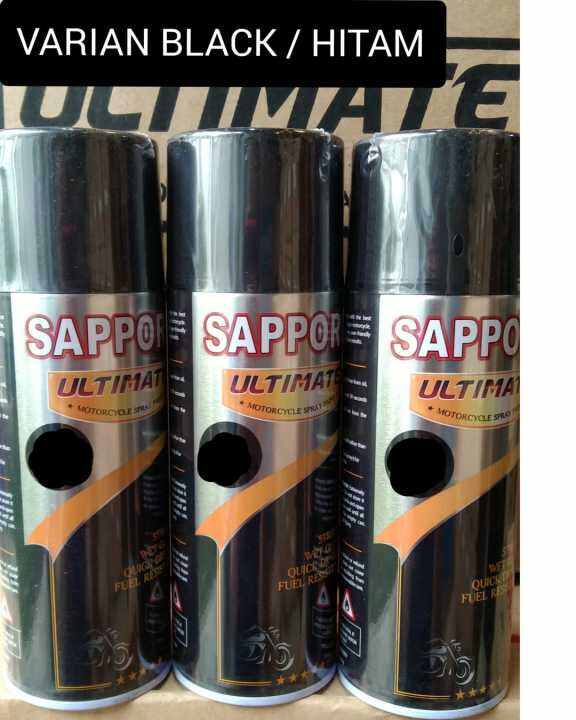 pilok pilox cat semprot sapporo ultimate 400ml varian hitam black hitam ...