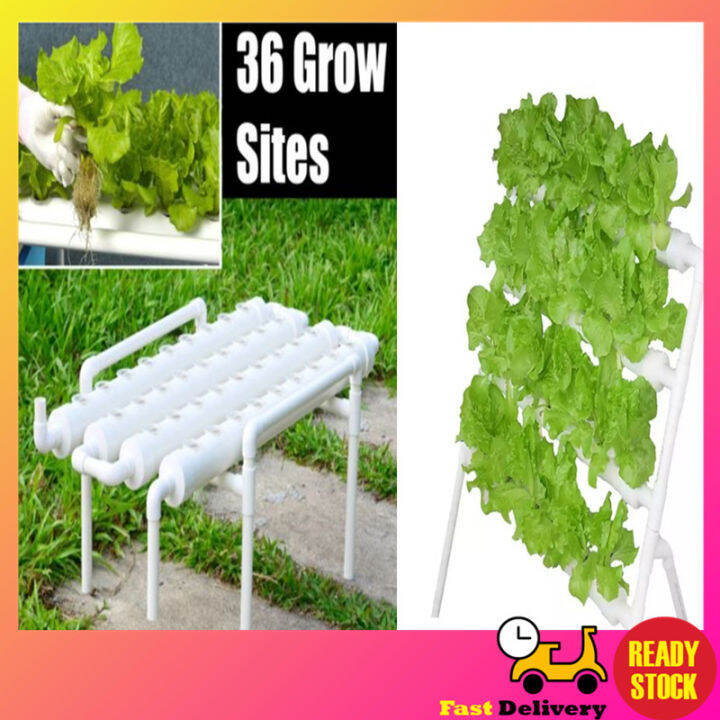 【PLAYFUL】 Hydroponic Set / Hidroponik Set 36 Holes Ladder Four Tier ...
