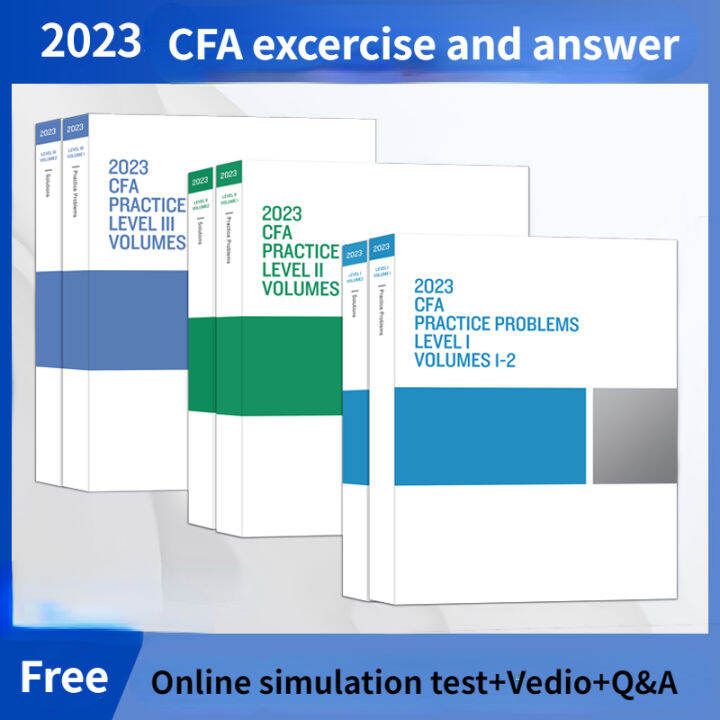 [2เล่ม] Kaplan 2023CFA Office Practice Problems LEVEL1 /Ii/iii Mock ...