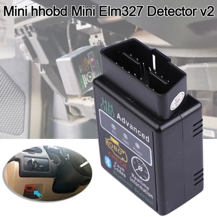 Car HH OBD2 Scanner Bluetooth Diagnostic Tools ELM327 Mini OBDII Phone APP Check Fault Clean ...