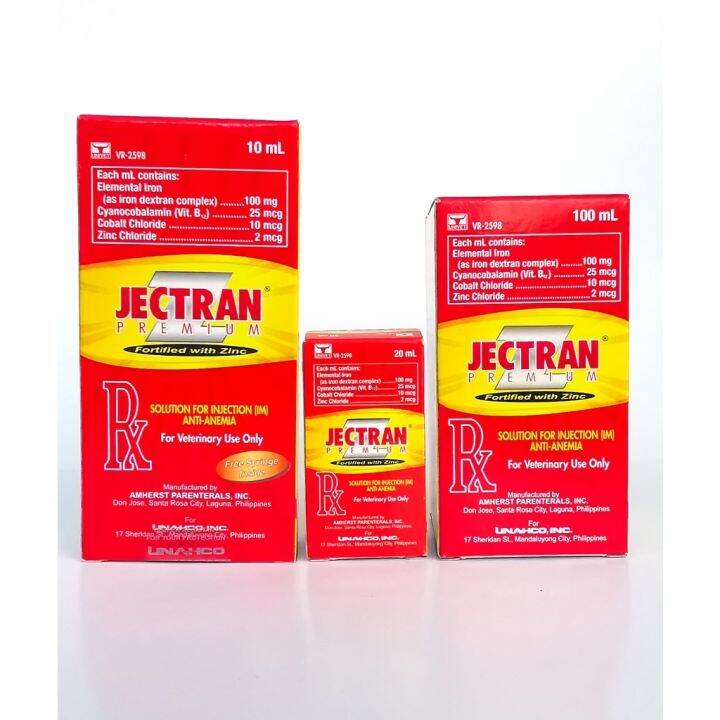 denge Univet - Jectran Premium Iron B12 Cobalt Zinc 10ml 20ml 100ml ...