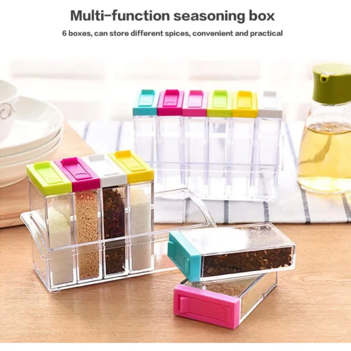 Seasoning Box Set Six Pcs Jar Seasoning Container | Lazada PH