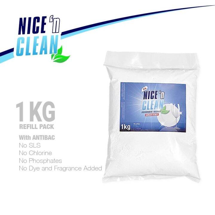 Nice n Clean Dishwasher Detergent 1Kg Refill Pack | Lazada PH