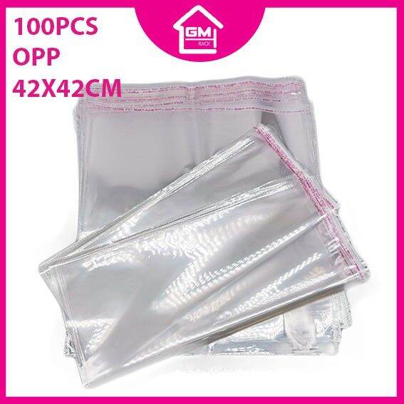 [GMRACK] 42x42 Self Adhesive Transparent Opp Plastic Bag | Lazada