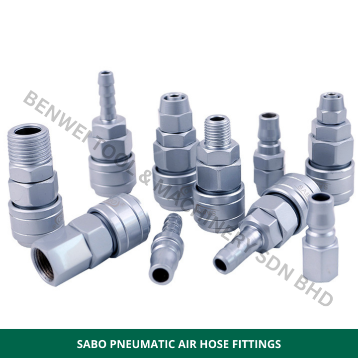 SABO PNEUMATIC AIR HOSE FITTINGS / AIR-COMPRESSOR HOSE-QUICK COUPLER ...
