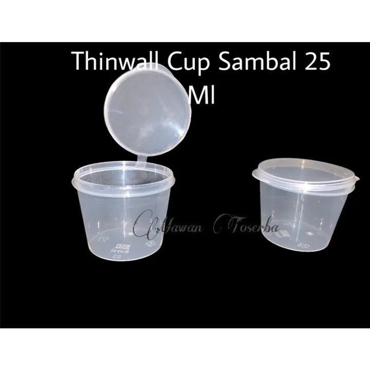 Cup Saus Klip 25ml / Wadah Plastik Saos Sambal Mayonaise / Thinwall ...