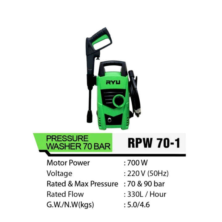 RYU RPW 70 -1 Jet Cleaner Alat Cuci Motor Mobil AC Screen Sablon Steam | Lazada Indonesia