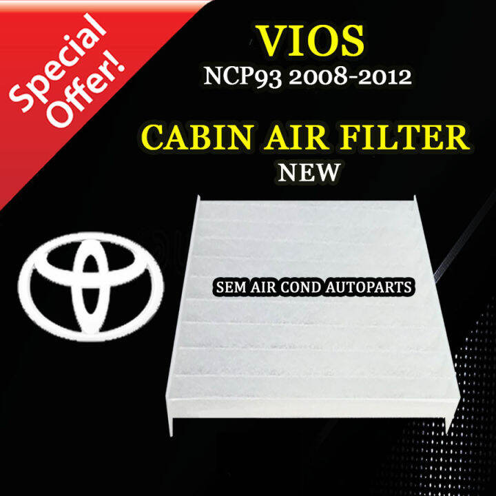 TOYOTA VIOS NCP93 2008-2012 YEAR OEM CABIN/ BLOWER AIR FILTER (CAR ...
