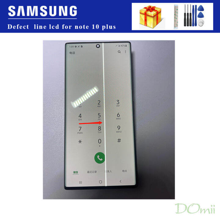 defect only line lcd original For SAMSUNG GALAXY Note 10 Plus N975 ...