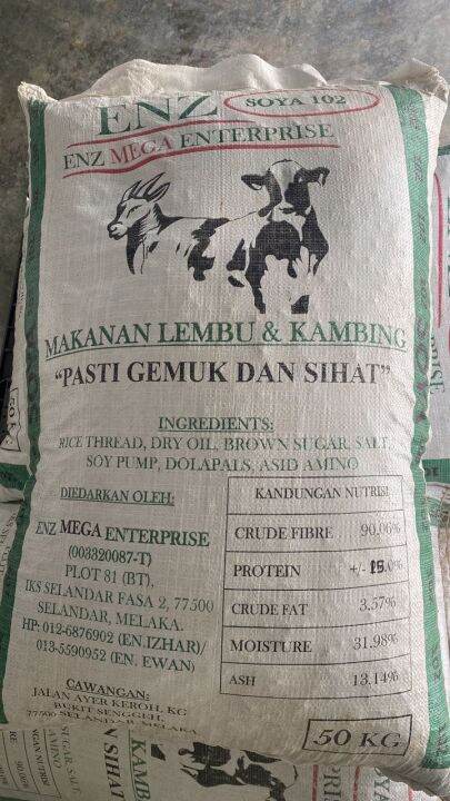Dedak Soya - Makan Lembu Kambing, Rusa, Kuda | Lazada