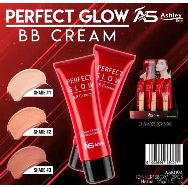Ashley Shine Perfect Glow BB Cream 45g Liquid Fundation Oil Control Full Coverage Make Up AS8094 ...