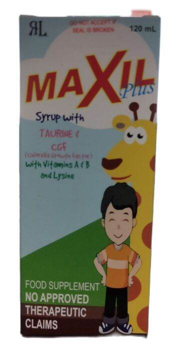 Maxil Plus Syrup(1-9 yrs old) Food Supplement w/ Taurine, CGF, Vitamin ...