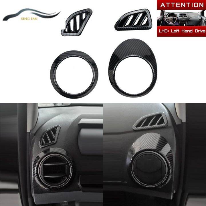 XINFAN ABS Carbon Fiber Color Air Condition Outlet AC Vent Trim for LHD ...