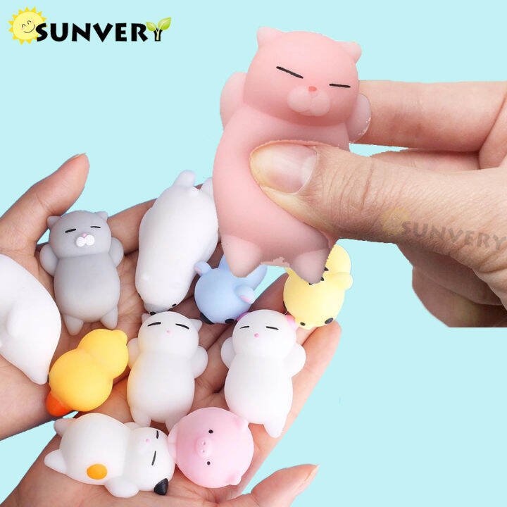 Fidget toys Mochi Squishy pack kawaii toy Cat Anti-stress Squeeze Kids ...