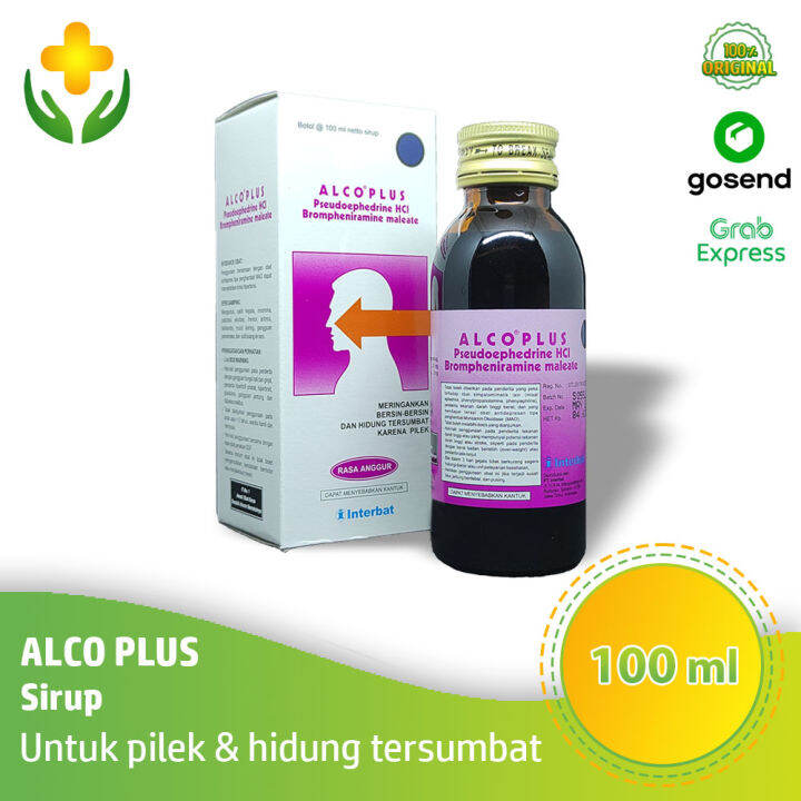Alco Plus Sirup 100 ml Obat Pilek Hidung Tersumbat Anak Dewasa | Lazada ...