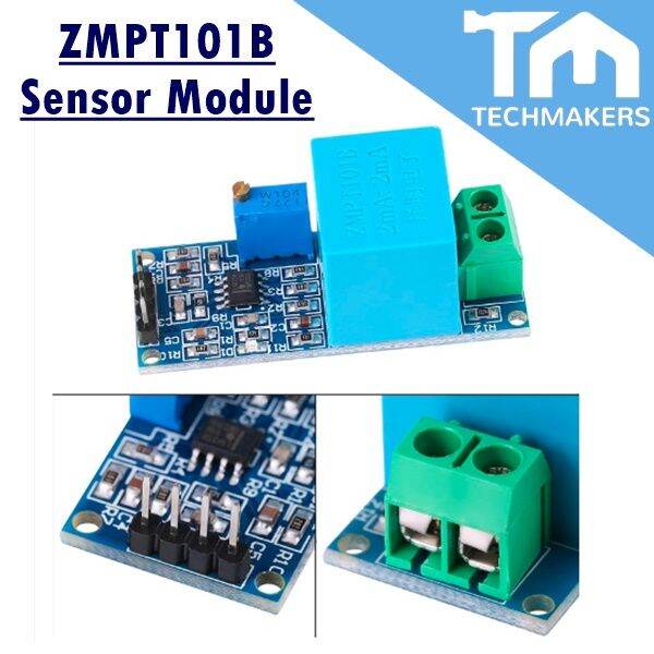AC Voltage Sensor Module ZMPT101B (Single Phase) Measure/Sense AC Up to ...