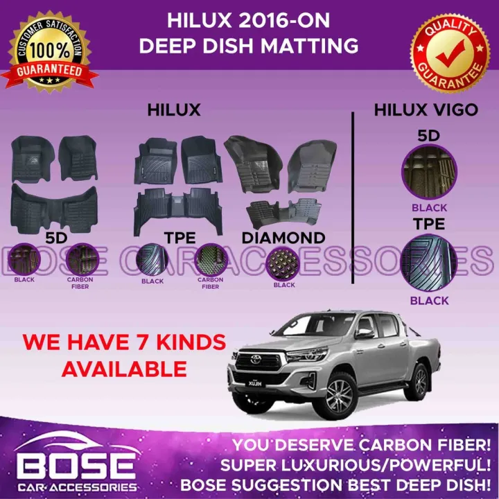 TPE 5D Car Deep Dish Matting for Toyota Hilux Revo Conquest Hilux Vigo ...
