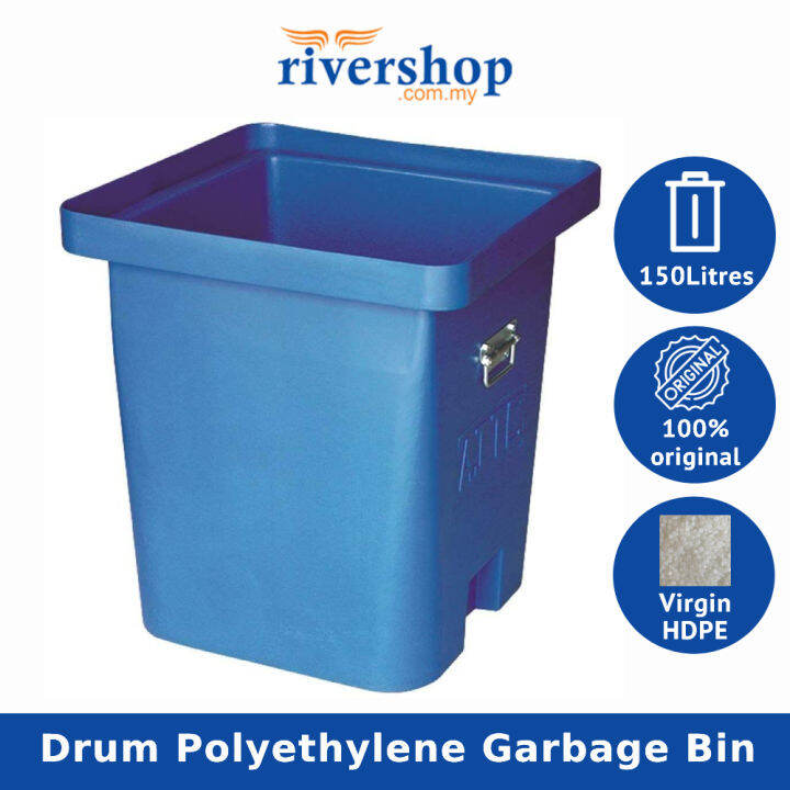 150Liters Multi-Purpose Drum Polyethylene Garbage Compost WasteBin ...