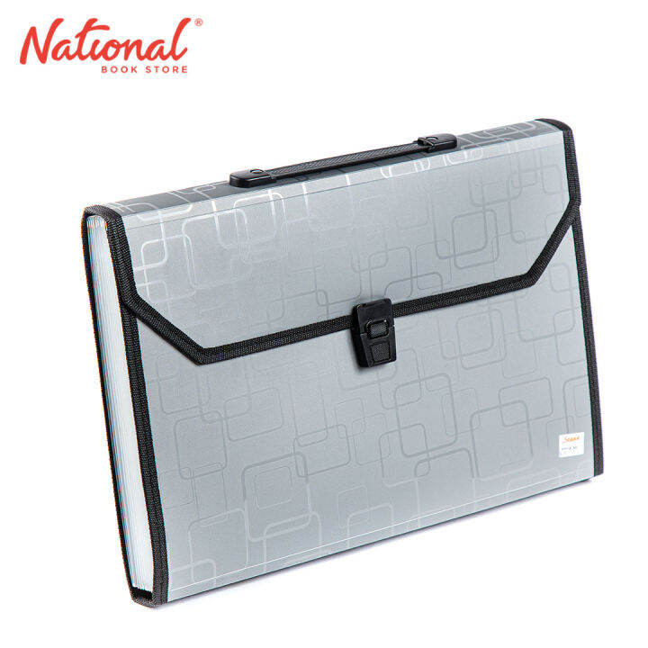 Seagull Expanding File with Handle Long 12 Pockets Push Lock w/ Tab ...