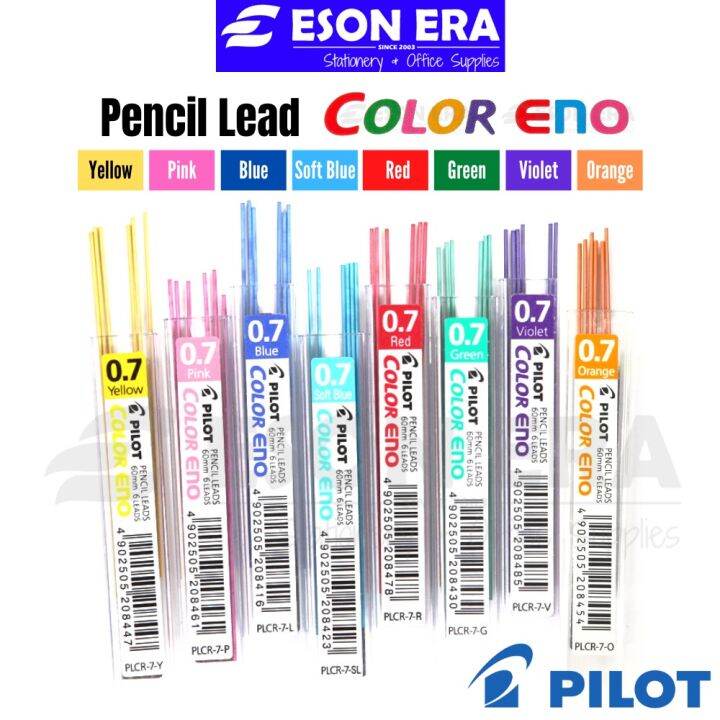 Pilot Color Eno Erasable Pencil Lead 0.7mm Mata Pensel Berwarna ...