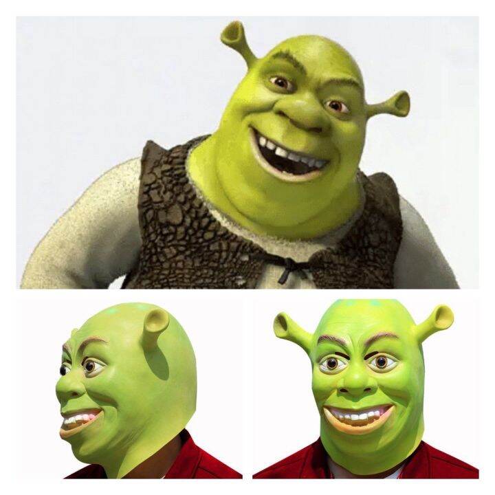 Shrek Mask Costume Mask Cosplay Costume Accessories Halloween Daily ...