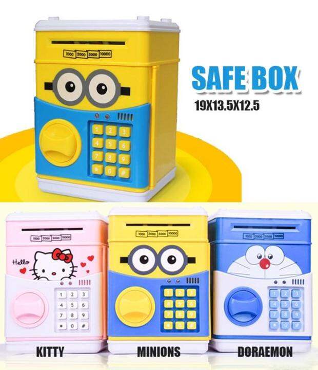 Kids Children Play Toys Safety Safe Box Save Money Bank Banking Coin ...