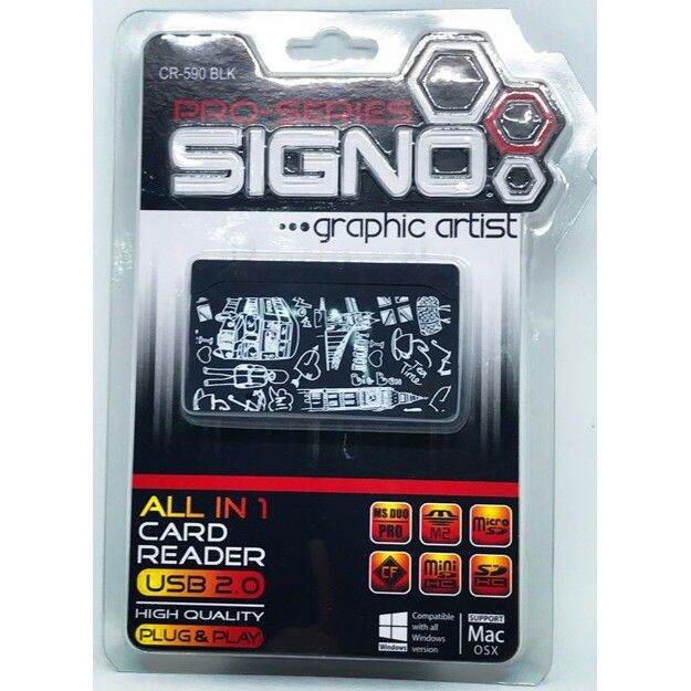 SIGNO All IN 1 Card Reader USB2.0 CR-590 Card Reader USB 2.0 | Lazada.co.th