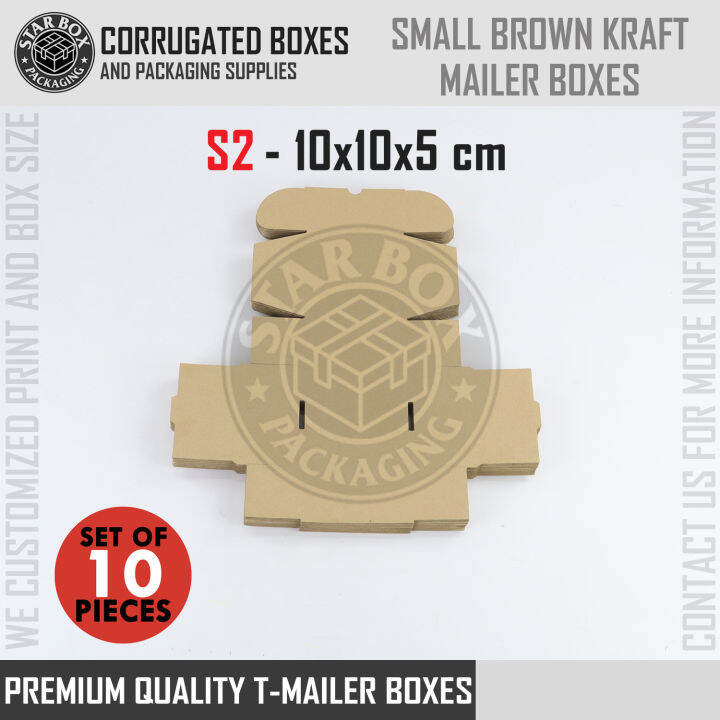 Starbox S2 Small Sizes T-Mailer Box Corrugated Mailer Brown Kraft Box Packaging Shipping Gift ...